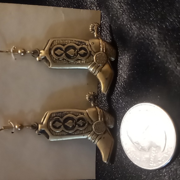 made in the usa | Jewelry | Cowboy Boot Earrings Brass | Poshmark